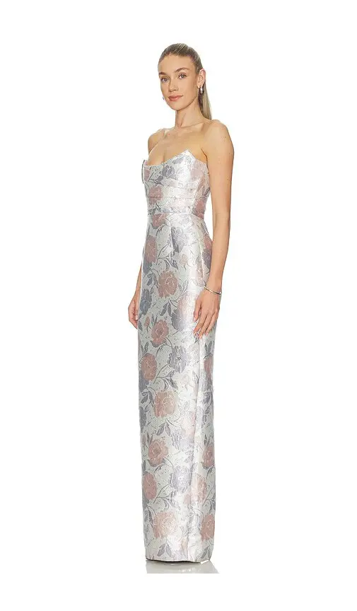 SAU LEE Jackson Brocade Gown