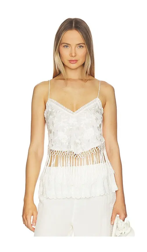 LoveShackFancy Annemarie Jacquard Textile Top