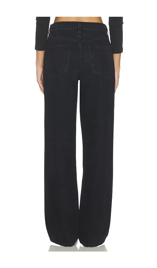 GRLFRND Bella Low Rise Boyfriend Drawstring Jeans - Black
