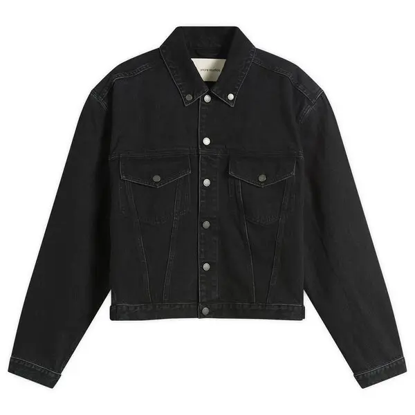 ENTIRE STUDIOS Shrunken Denim Jacket - Magnetite