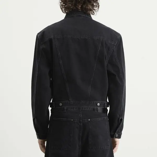 ENTIRE STUDIOS Shrunken Denim Jacket - Magnetite
