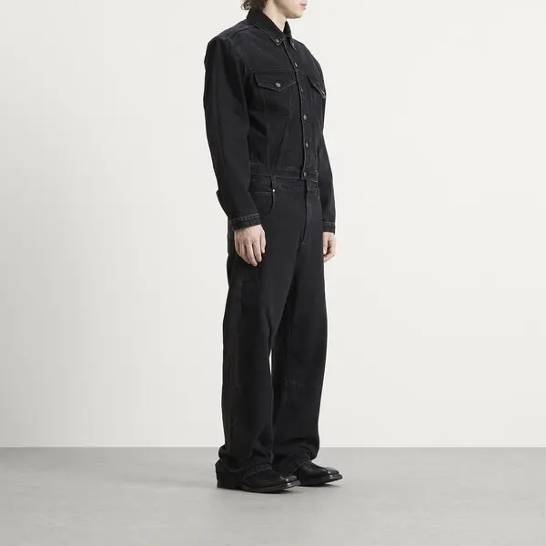 ENTIRE STUDIOS Shrunken Denim Jacket - Magnetite