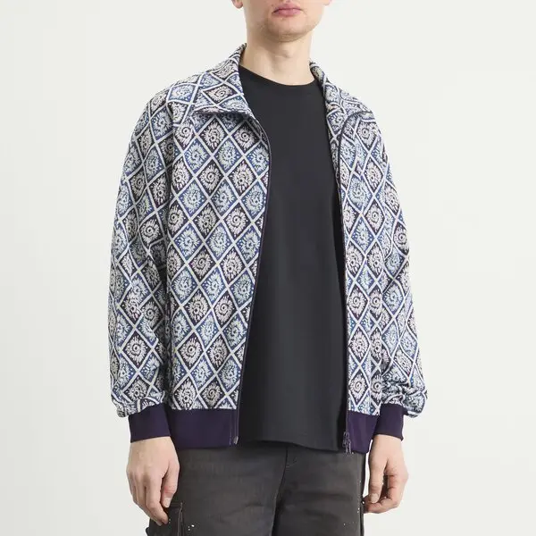 Needles Poly Jacquard Track Jacket - Blue/Purple | Editorialist