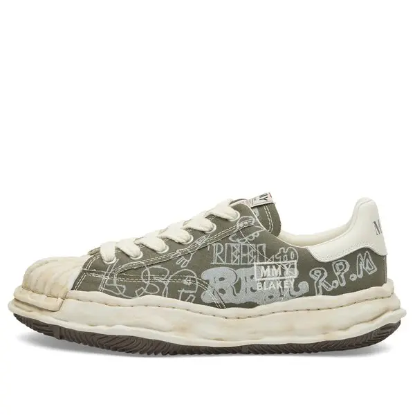 Mihara Yasuhiro Blakey Graffiti Print Sneaker - Green