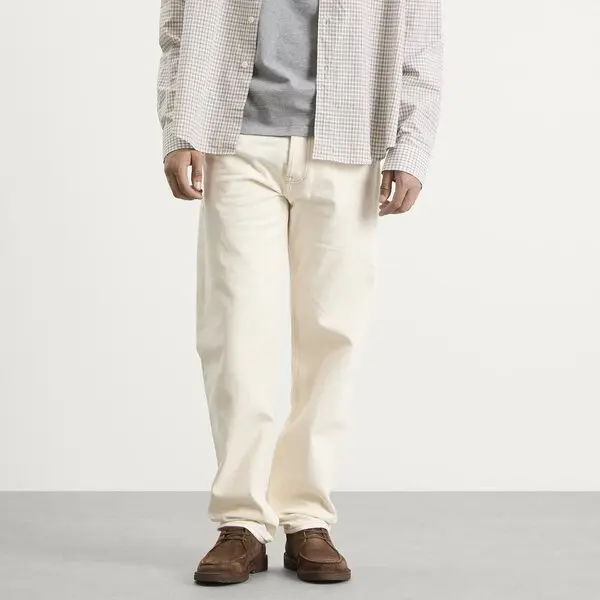 DRAKE'S Five Pocket Selvedge Jeans - Ecru