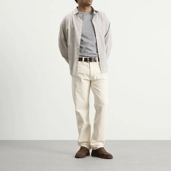 DRAKE'S Five Pocket Selvedge Jeans - Ecru