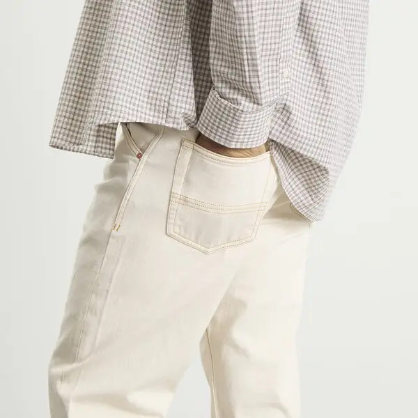 DRAKE'S Five Pocket Selvedge Jeans - Ecru