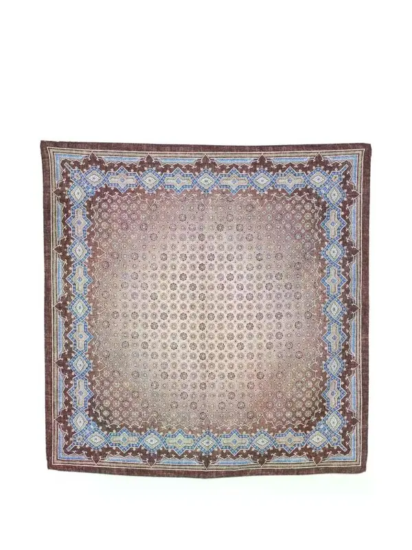 DELL'OGLIO Tokio Floral-print Scarf - Brown
