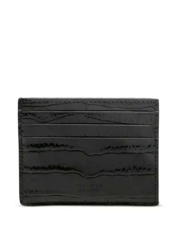 TOM FORD Embossed Card Holder - Black