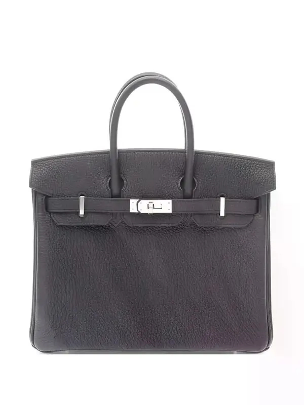 Hermès 25 Birkin Leather Handbag - Black
