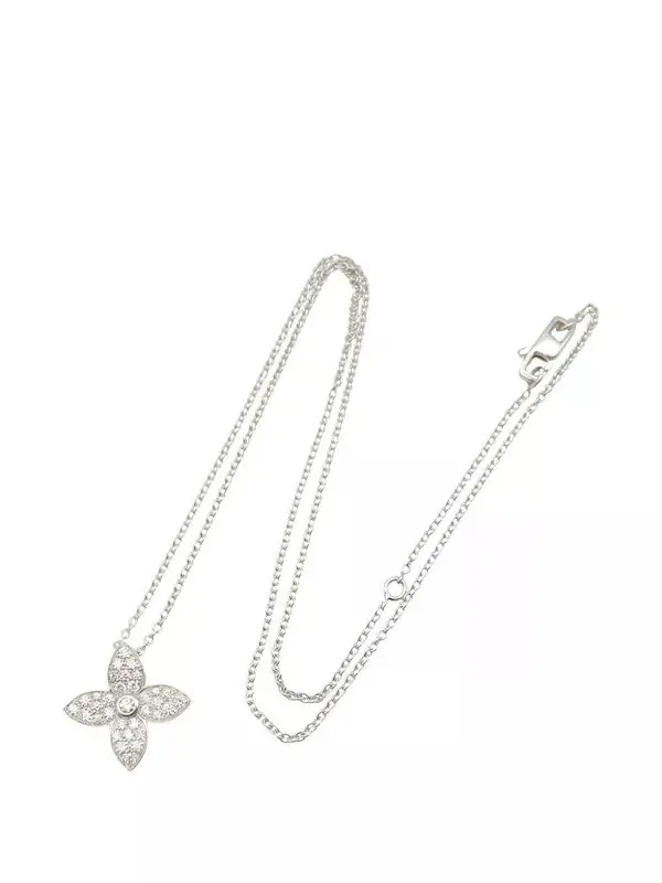 LOUIS VUITTON 2010s Star Blossom Diamond Necklace - Silver