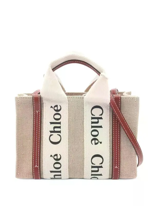 Chloé 2020s Woody Canvas Tote - Neutrals