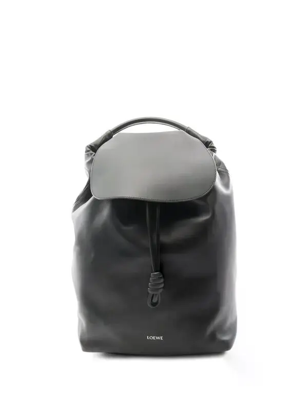 Loewe Flamenco Leather Backpack - Black