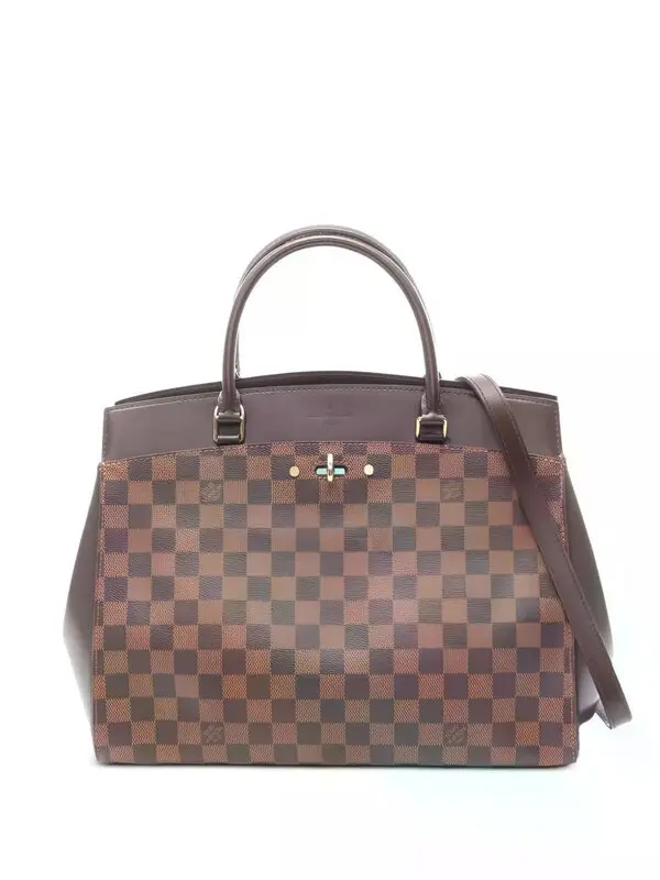 LOUIS VUITTON 2014 Mm Rivoli Damier Ebène Tote Bag - Brown