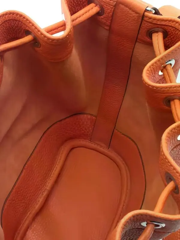 Hermès 2008 Pm Market Leather Bucket Bag - Orange
