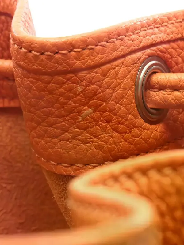 Hermès 2008 Pm Market Leather Bucket Bag - Orange