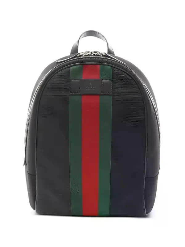 Gucci 2010s Techno Web Leather Backpack
