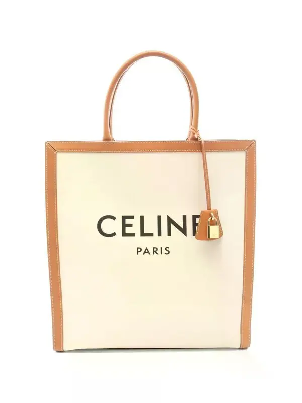 Celine 2000s Vertical Cabas Tote Bag - Neutrals