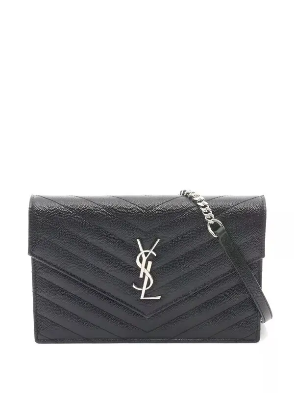 Saint Laurent 2010s Chevron Chain Cross Body Bag
