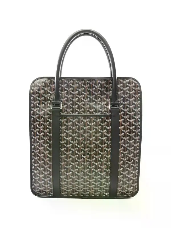 Goyard 2010s Coated-canvas Leather-trim Tote Bag - Black