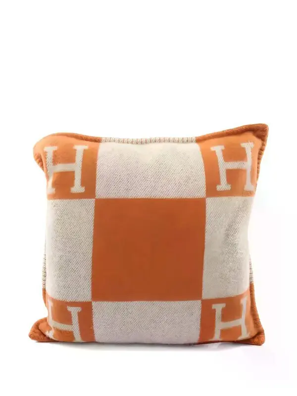 Hermès Avalon Squares Pm Cushion - Orange