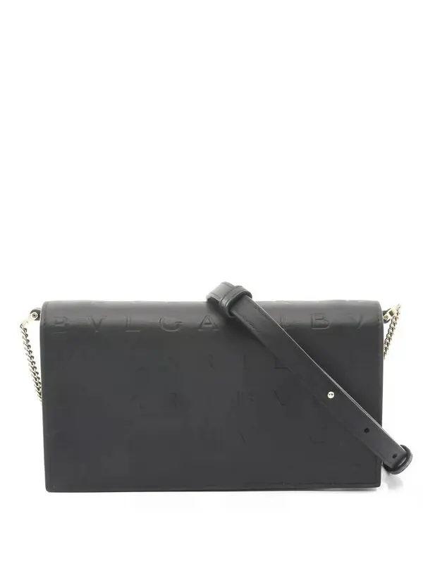 BVLGARI 2010s Infiniteum Chain Leather Wallet - Black