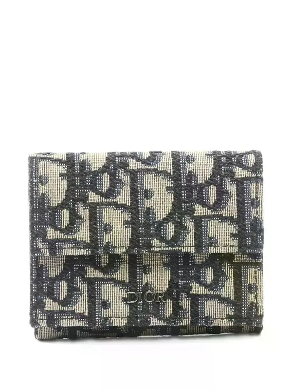Dior 1910s Jacquard Trifold Wallet - Neutrals