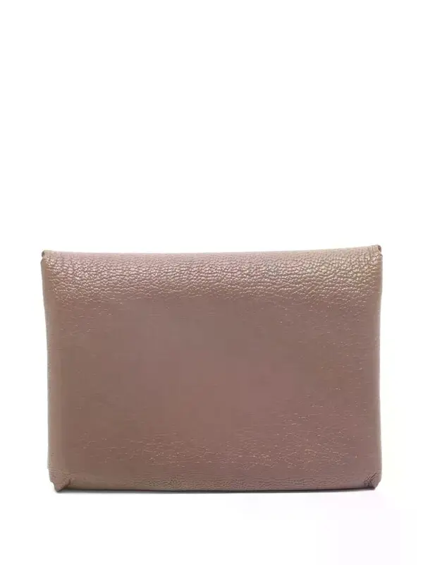 Hermès 2024 Calvi Duo Grained Coin Purse - Neutrals