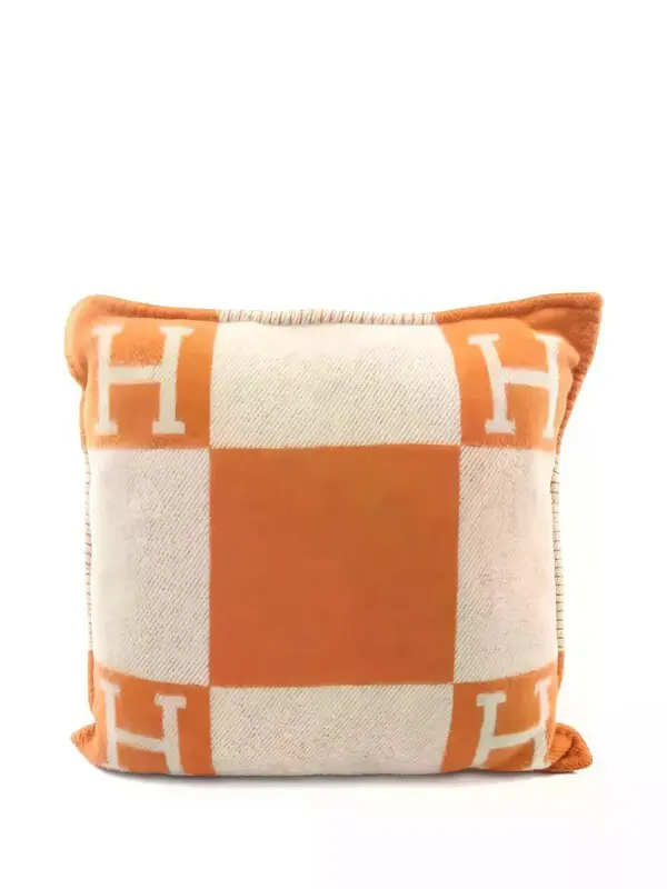 Hermès Pm Avalon Square Check Cushion - Neutrals