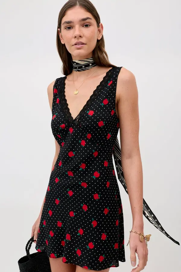 Rixo Leighton Rose Spot Dress
