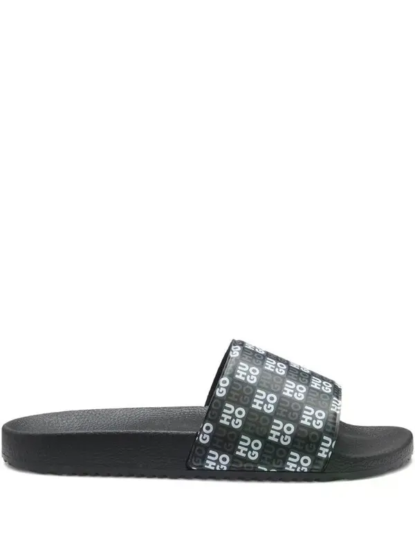 Hugo Logo-print Slides - Black