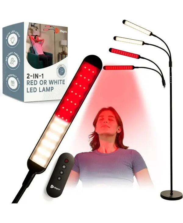 LIFEPRO Near Infrared & Red Light Therapy Lamp Â 216 Leds - Black