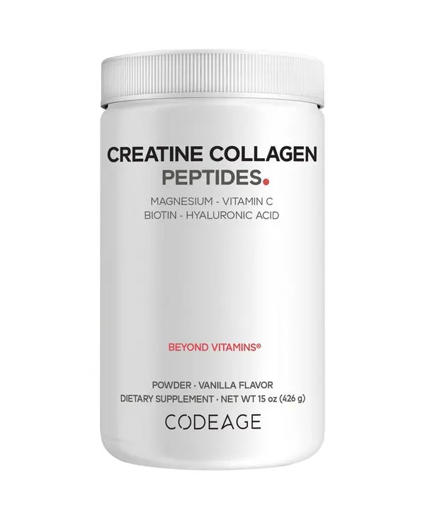 CODEAGE Creatine Collagen Peptides - White