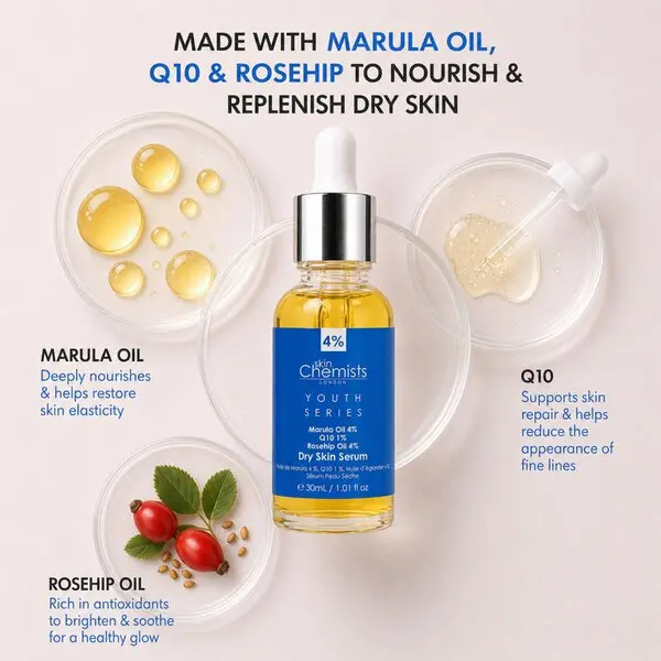SKIN CHEMISTS Anti-aging Dry Skin Serum Marula Oil 4 - Blue
