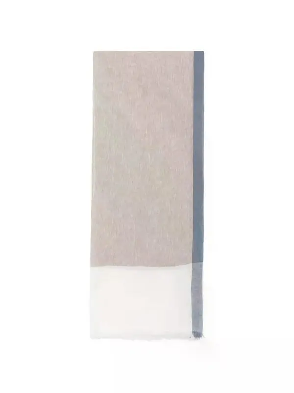 DELL'OGLIO Rodi Fringed Scarf - Neutrals