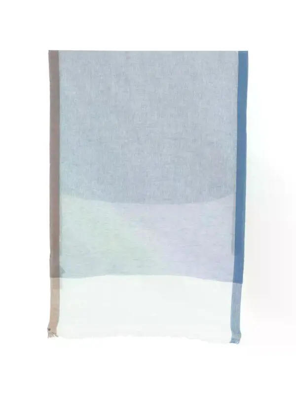 DELL'OGLIO Rodi Fringed Scarf - Blue