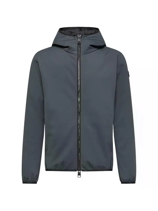 Moncler Hooded Zip-up Jacket - Grey