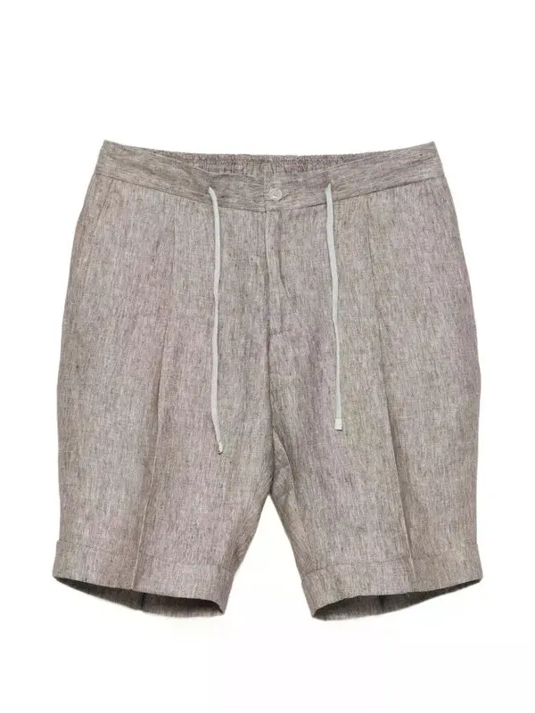 BARBA NAPOLI Drawstring Pleated Shorts - Neutrals