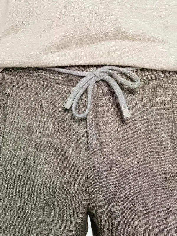 BARBA NAPOLI Drawstring Pleated Shorts - Neutrals