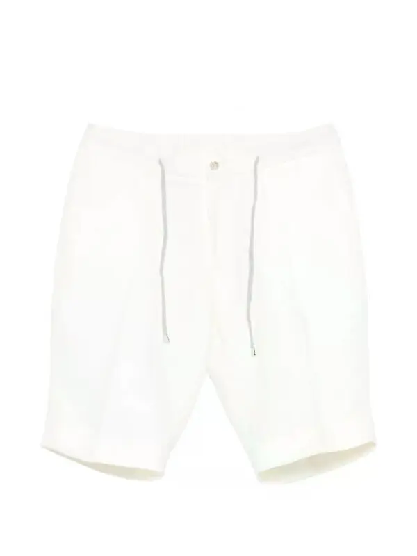 BARBA NAPOLI Drawstring Pleated Shorts - White