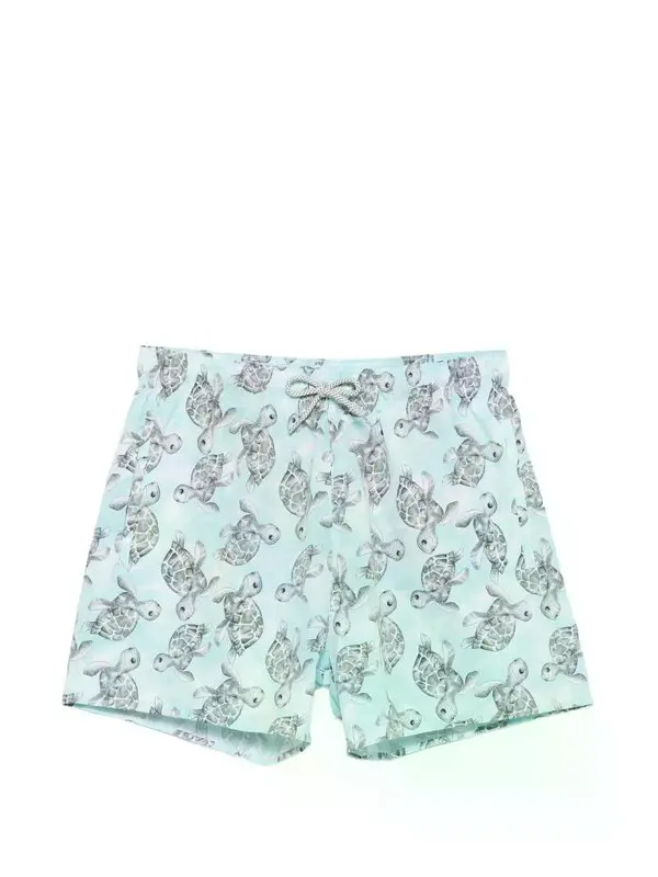 Emporio Armani Printed Swim Shorts - Blue
