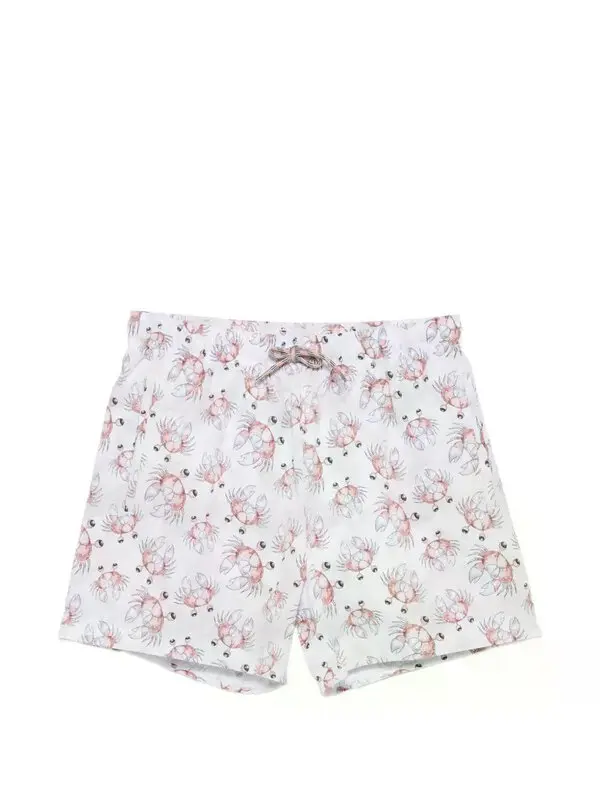 Emporio Armani Printed Swim Shorts - White