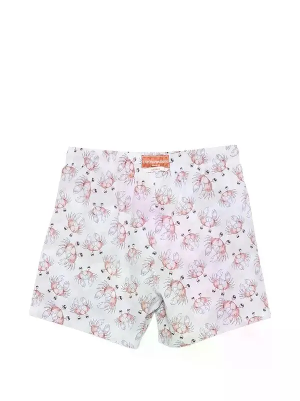 Emporio Armani Printed Swim Shorts - White
