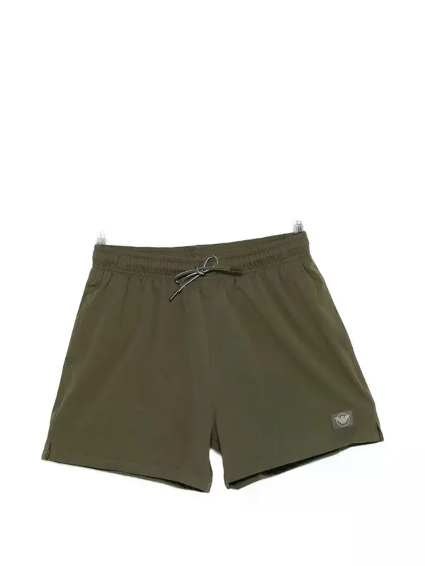 Emporio Armani Herringbone Logo Swim Shorts - Green