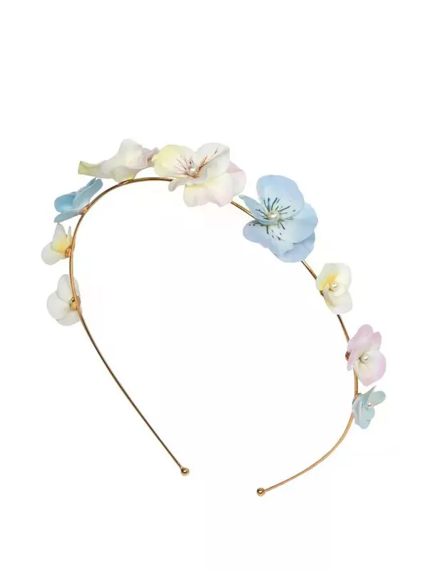 JENNIFER BEHR Anarosa Floral-appliqué Headband - Gold