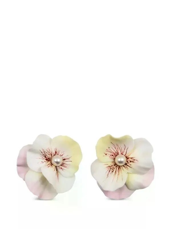 JENNIFER BEHR Viletta Flower Earrings - White