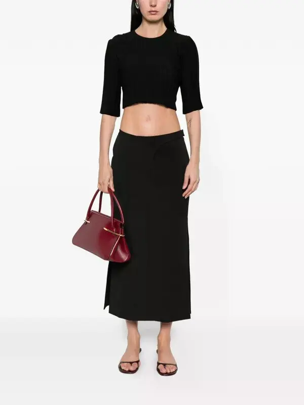 Sportmax Ribbed Cropped T-shirt