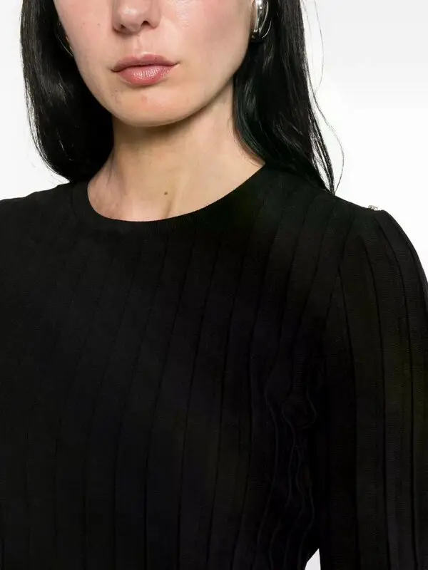 Sportmax Ribbed Cropped T-shirt