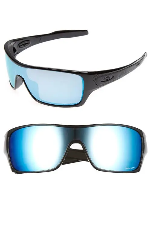 Oakley Turbine Rotor 68mm Polarized Sunglasses - Black/blue