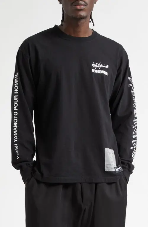 Yohji Yamamoto X Neighborhood Long Sleeve Logo Graphic T-shirt